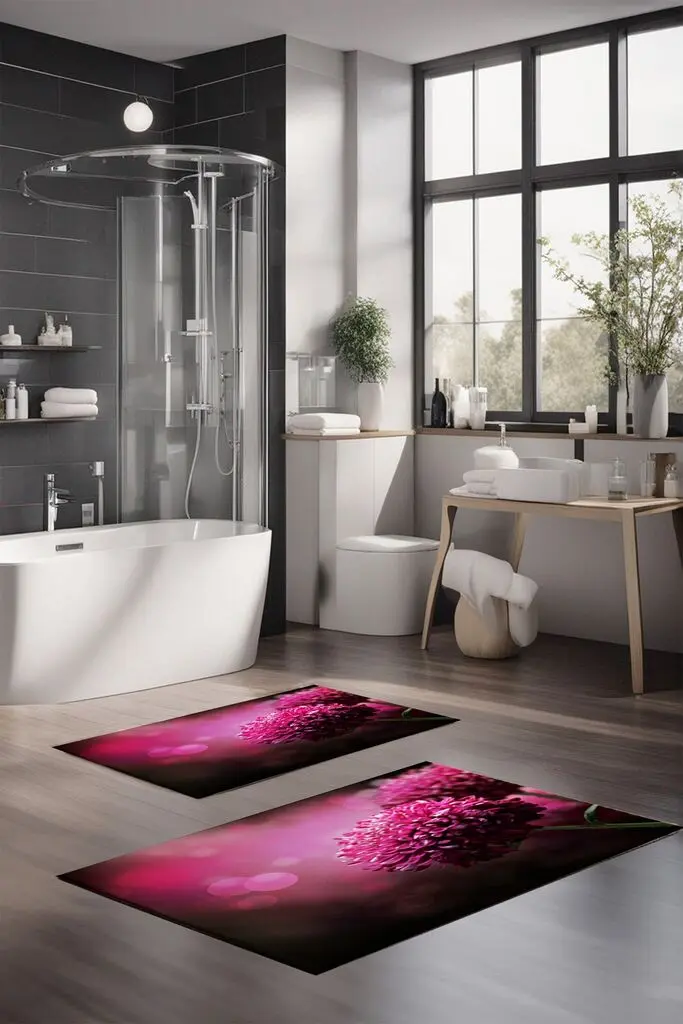 L'essentiel Maison Set prostirki za kupatilo CT-5121, 2 Komada, Roze