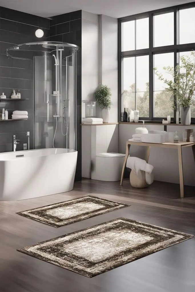 L'essentiel Maison Set prostirki za kupatilo CT-5082, 2 Komada, Smeđa