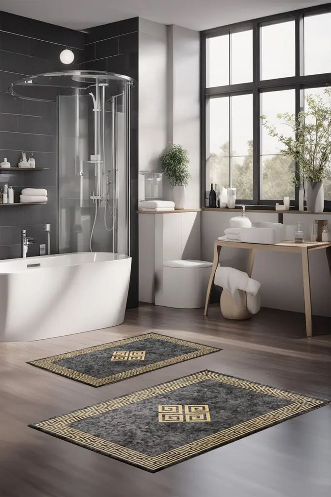 L'essentiel Maison Set prostirki za kupatilo CT-5067, 2 Komada, Šarena