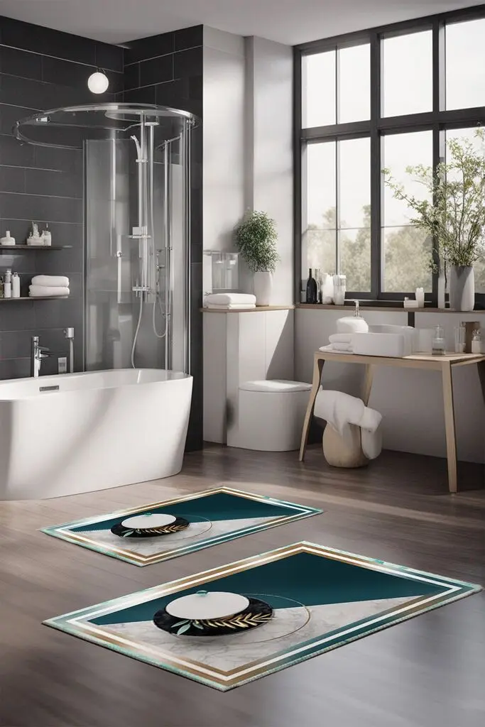 L'essentiel Maison Set prostirki za kupatilo CT-5095, 2 Komada, Šarena