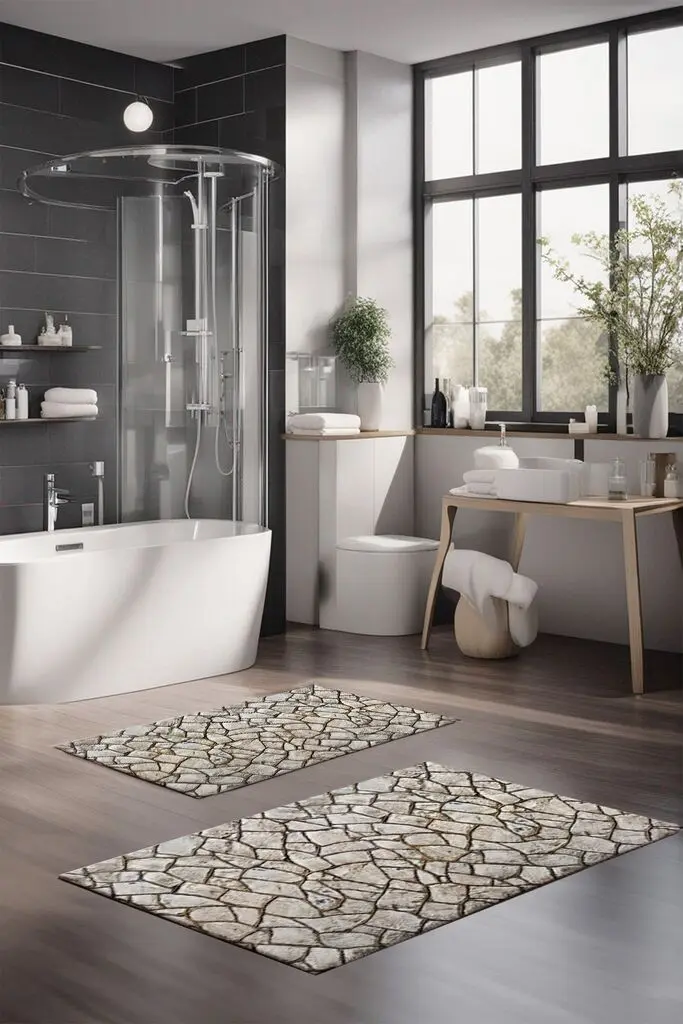 L'essentiel Maison Set prostirki za kupatilo CT-5176, 2 Komada, Siva