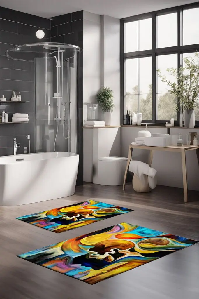 L'essentiel Maison Set prostirki za kupatilo CT-5140, 2 Komada, Šarena