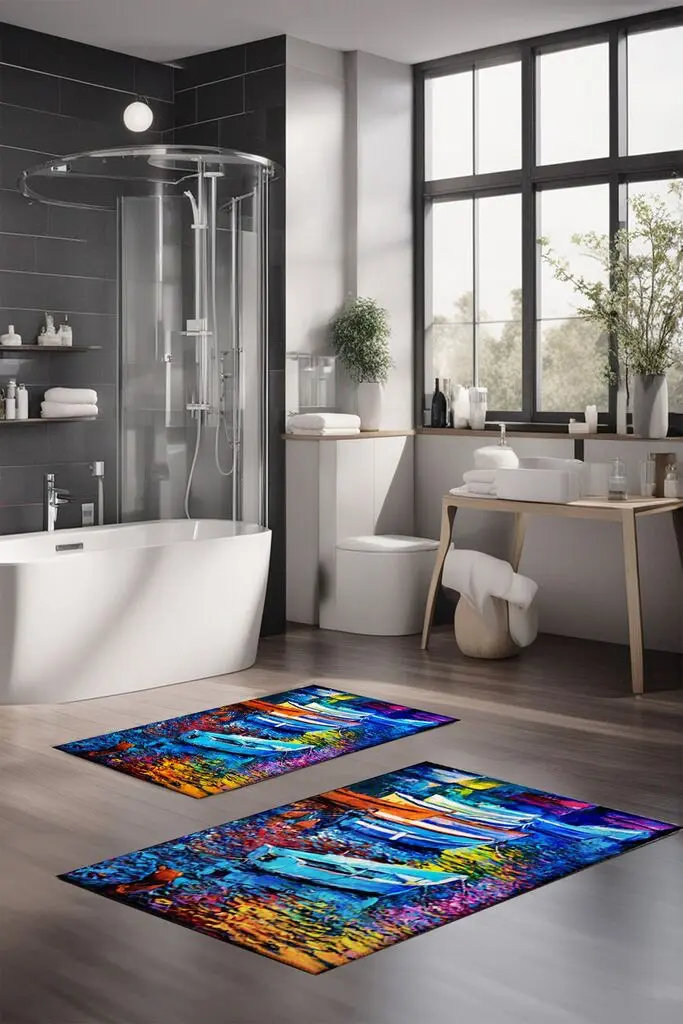 L'essentiel Maison Set prostirki za kupatilo CT-5141, 2 Komada, Šarena