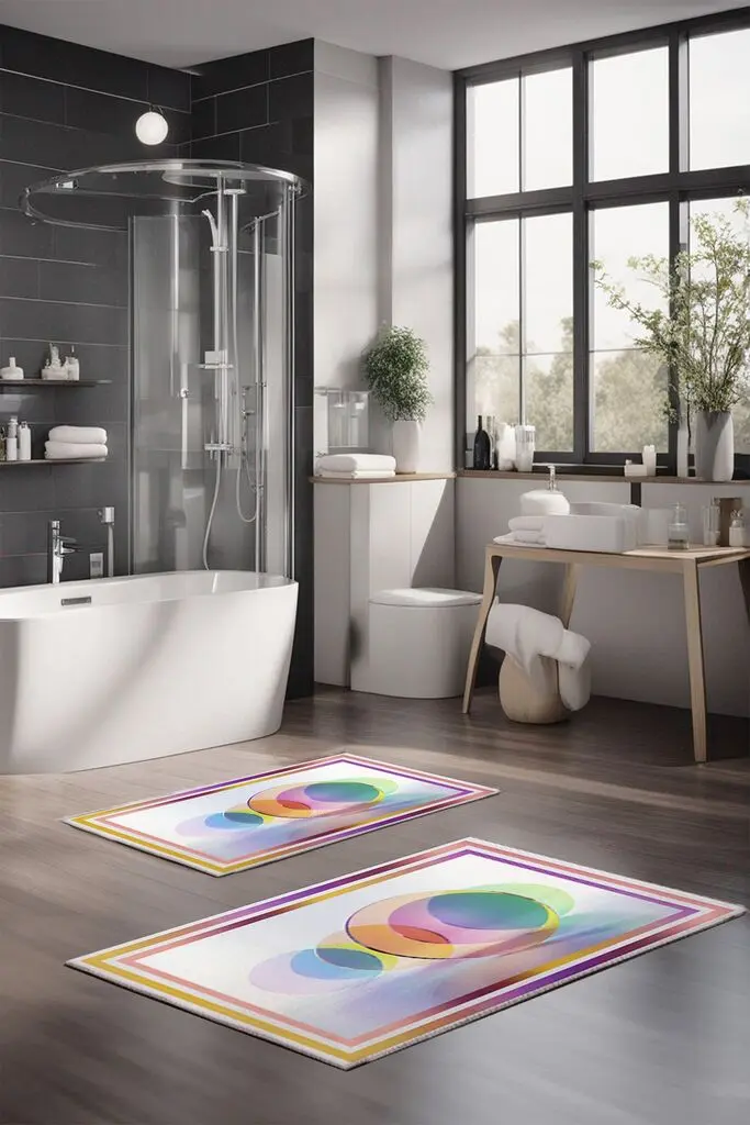 L'essentiel Maison Set prostirki za kupatilo CT-5094, 2 Komada, Šarena