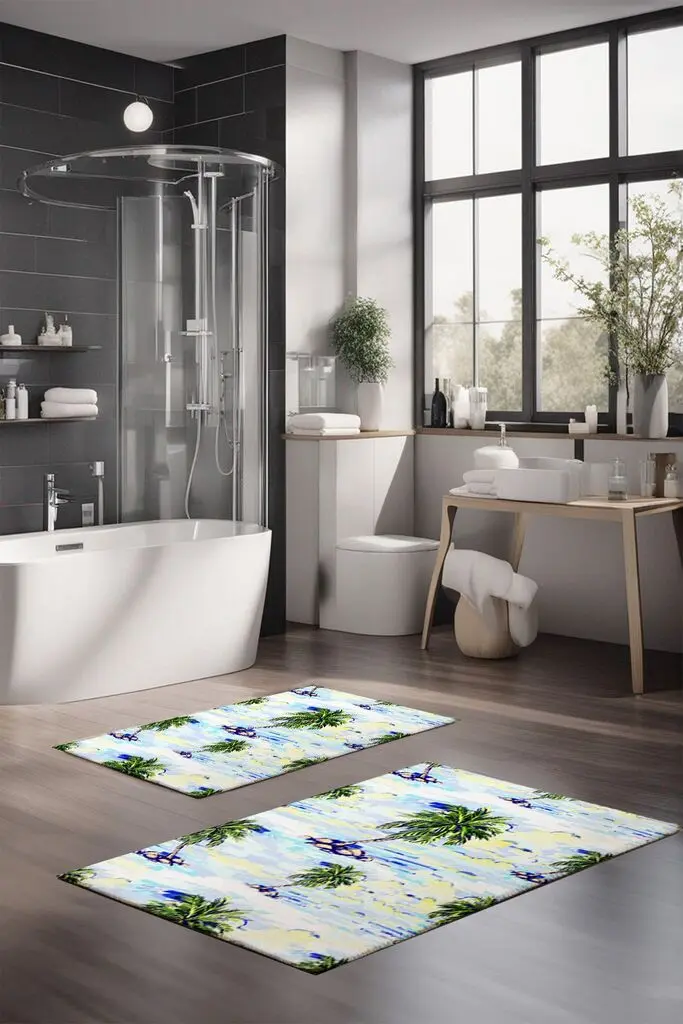 L'essentiel Maison Set prostirki za kupatilo CT-5238, 2 Komada, Šarena