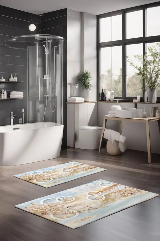 L'essentiel Maison Set prostirki za kupatilo CT-5229, 2 Komada, Šarena