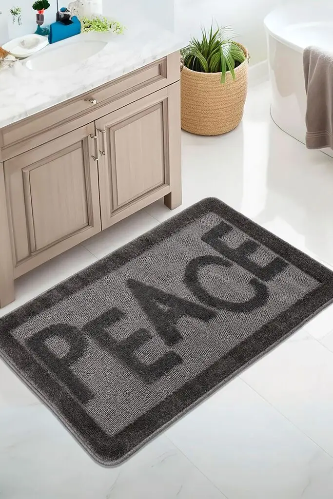 L'essentiel Maison Prostirka za kupatilo Peace, 60x100 cm, Antracit