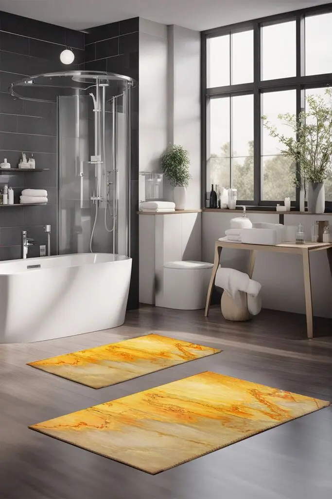 L'essentiel Maison Set prostirki za kupatilo CT-5037, 2 Komada, Žuta