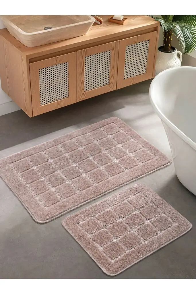 L'essentiel Maison Set prostirki za kupatilo Kareli, 2 Komada, Smeđa