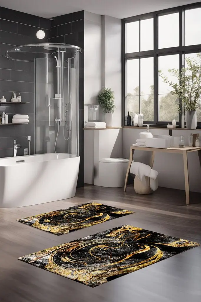L'essentiel Maison Set prostirki za kupatilo CT-5047, 2 Komada, Šarena