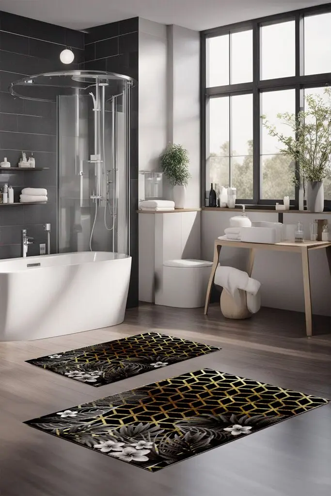 L'essentiel Maison Set prostirki za kupatilo CT-5002, 2 Komada, Šarena