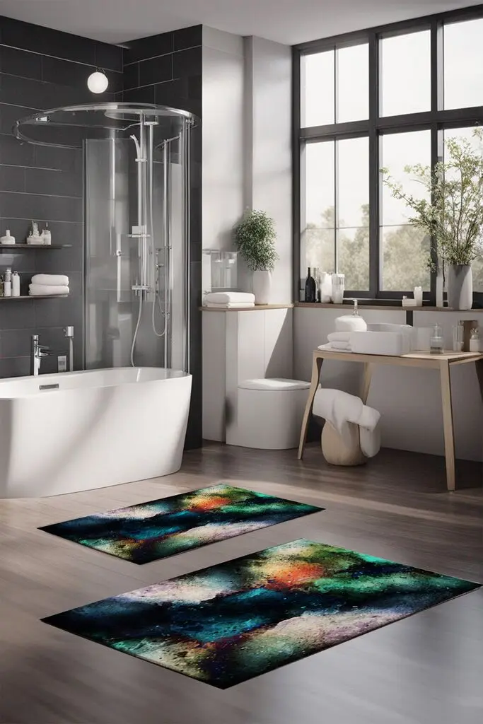 L'essentiel Maison Set prostirki za kupatilo CT-5012, 2 Komada, Šarena