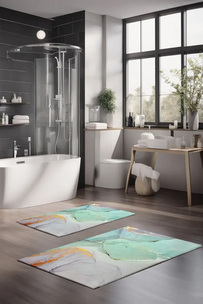 L'essentiel Maison Set prostirki za kupatilo CT-5027, 2 Komada, Tirkizna