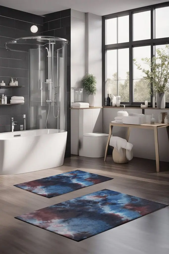 L'essentiel Maison Set prostirki za kupatilo CT-5051, 2 Komada, TamnoPlava