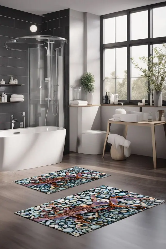 L'essentiel Maison Set prostirki za kupatilo CT-5344, 2 Komada, Šarena
