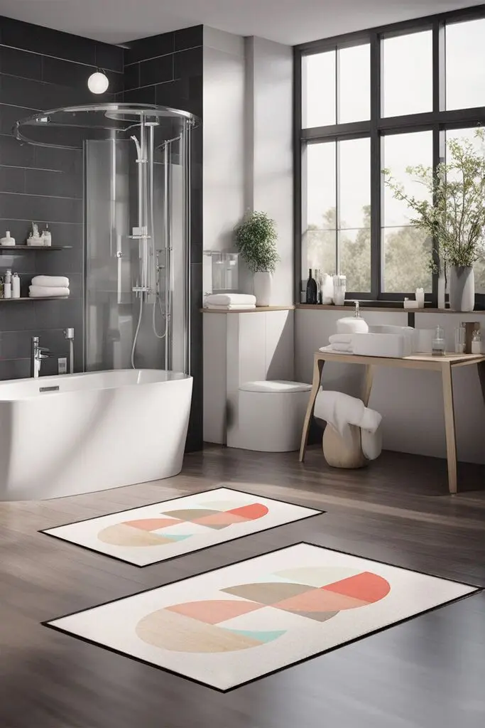 L'essentiel Maison Set prostirki za kupatilo CT-5381, 2 Komada, Bela