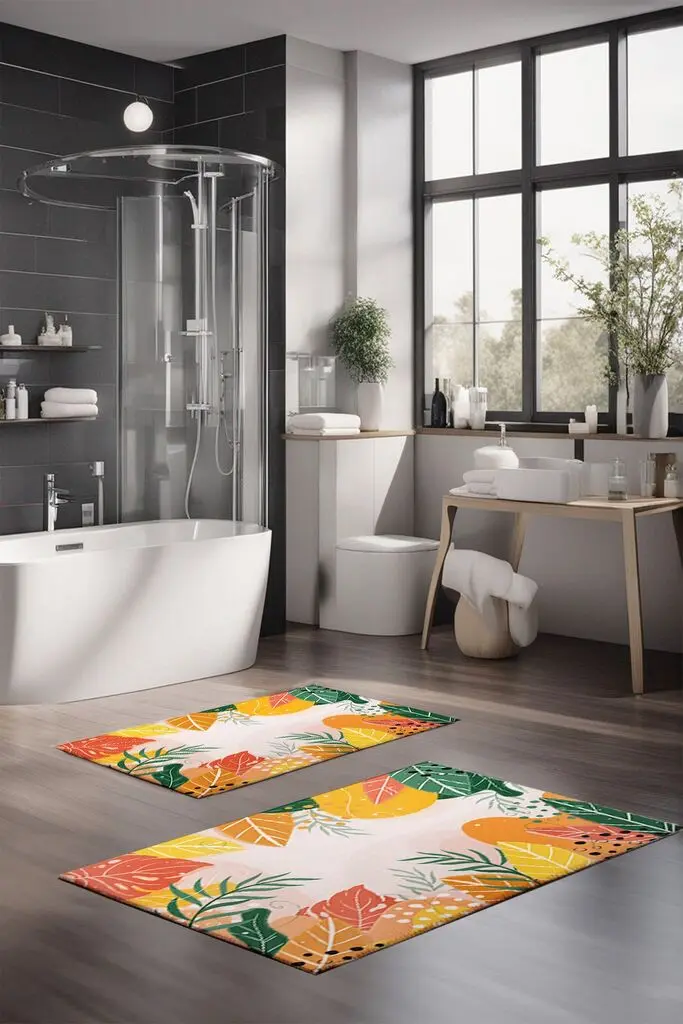 L'essentiel Maison Set prostirki za kupatilo CT-5337, 2 Komada, Šarena