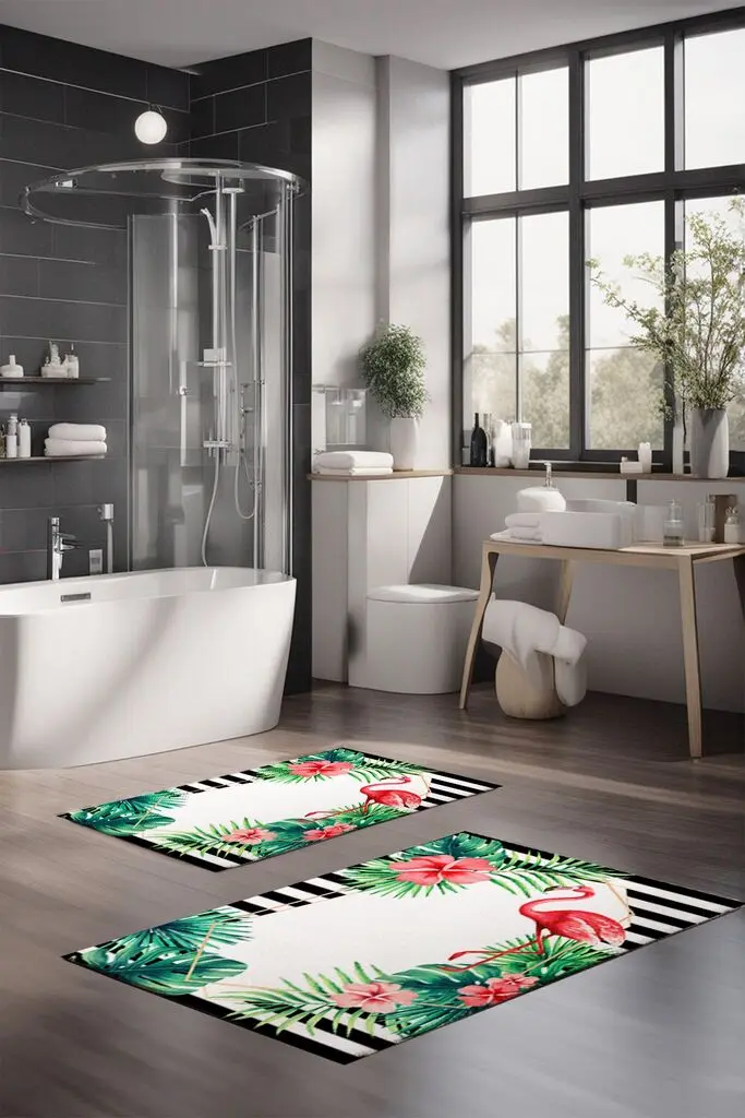 L'essentiel Maison Set prostirki za kupatilo CT-5319, 2 Komada, Šarena