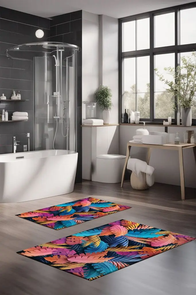 L'essentiel Maison Set prostirki za kupatilo CT-5307, 2 Komada, Šarena