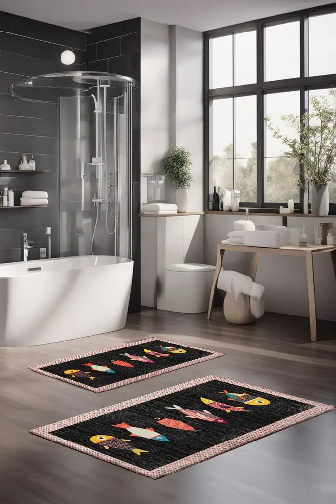 L'essentiel Maison Set prostirki za kupatilo CT-5292, 2 Komada, Šarena