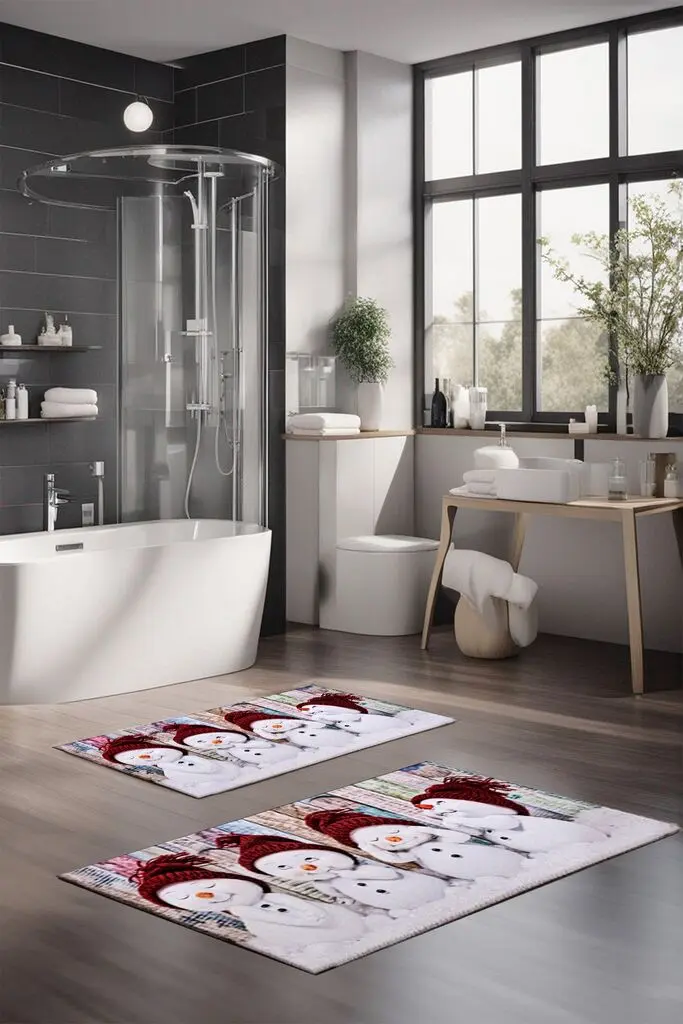 L'essentiel Maison Set prostirki za kupatilo CT-5379, 2 Komada, Bela