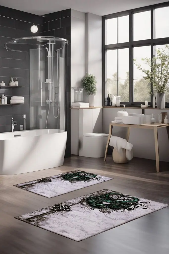 L'essentiel Maison Set prostirki za kupatilo CT-5376, 2 Komada, Siva