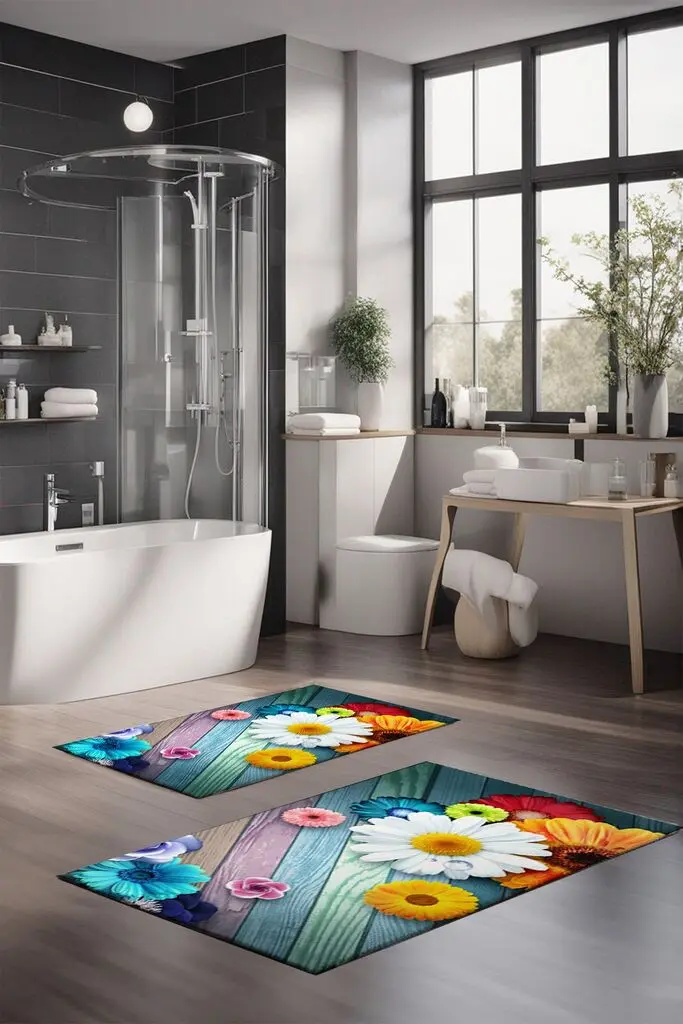L'essentiel Maison Set prostirki za kupatilo CT-5374, 2 Komada, Šarena