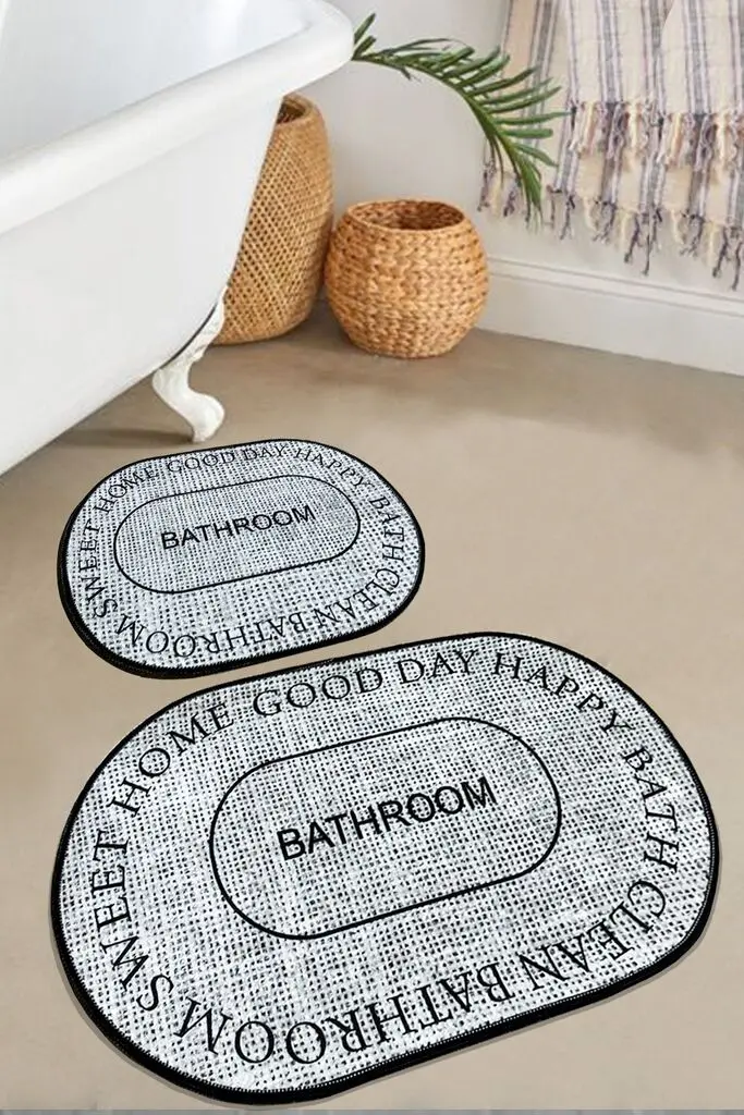 L'essentiel Maison Set prostirki za kupatilo Baindos, 2 Komada, Siva