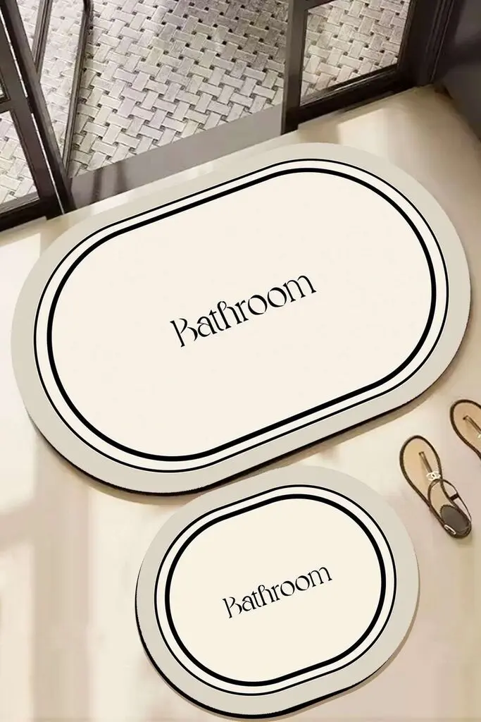 L'essentiel Maison Set prostirki za kupatilo Farbelle, 2 Komada, Bela