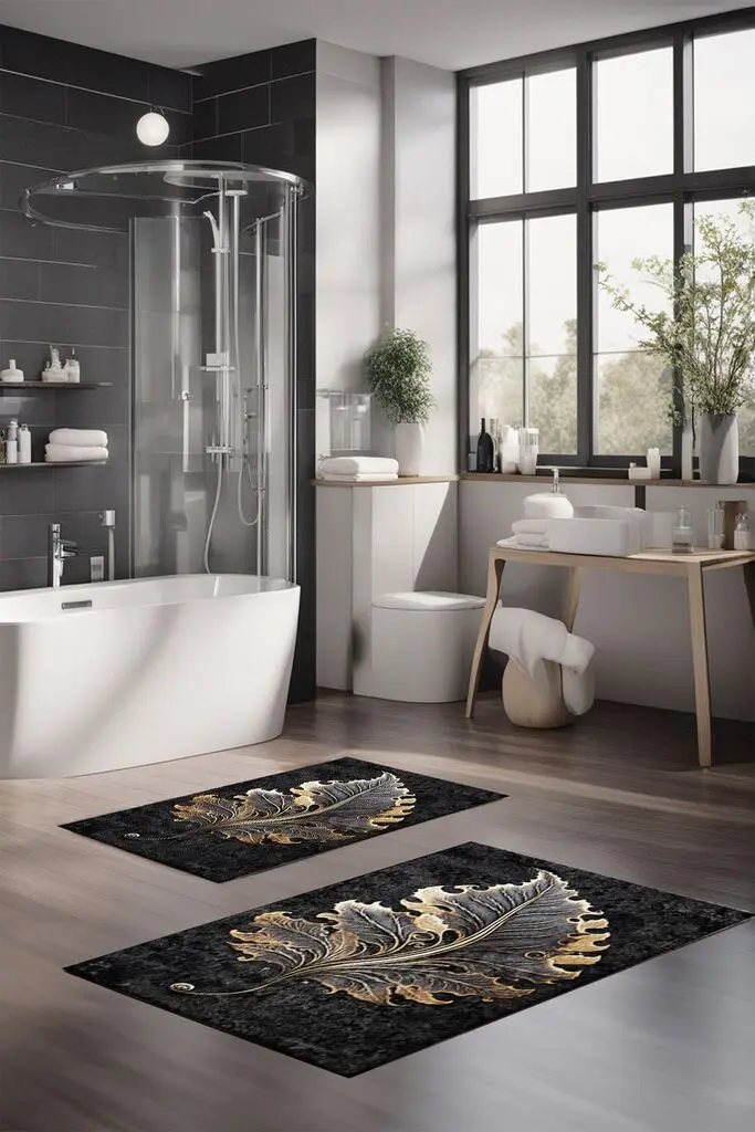 L'essentiel Maison Set prostirki za kupatilo CT-5403, 2 Komada, Bela