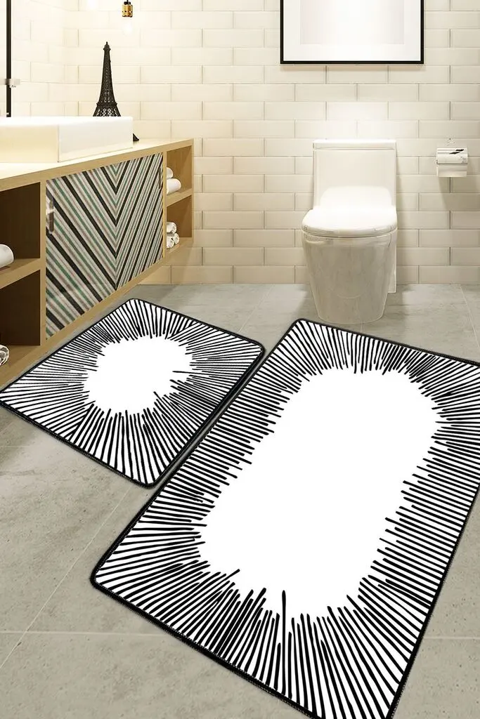 L'essentiel Maison Set prostirki za kupatilo Somber, 2 Komada, Bela