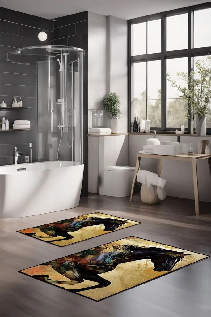 L'essentiel Maison Set prostirki za kupatilo CT-5421, 2 Komada, Šarena
