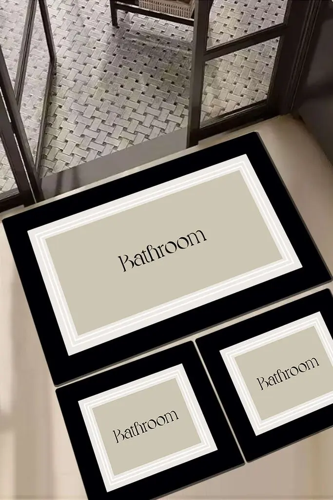 L'essentiel Maison Set prostirki za kupatilo Roose, 3 Komada, Krem