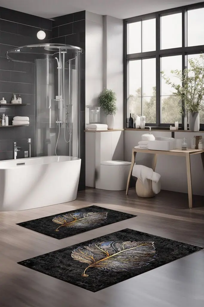 L'essentiel Maison Set prostirki za kupatilo CT-5405, 2 Komada, Bela