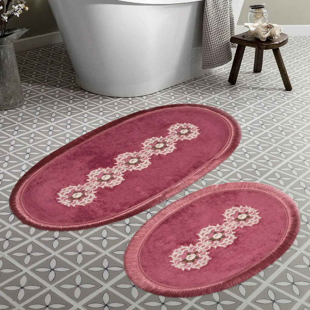 L'essentiel Maison Set prostirki za kupatilo Aln_E4_806, 2 Komada, Roze
