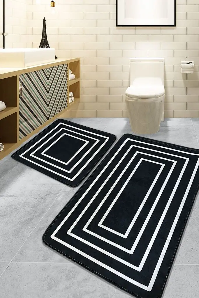 L'essentiel Maison Set prostirki za kupatilo Wale, 2 Komada, Bela