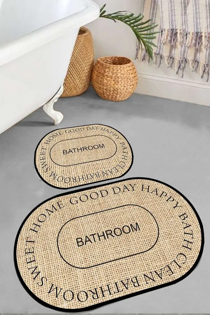 L'essentiel Maison Set prostirki za kupatilo Baindos, 2 Komada, Bež
