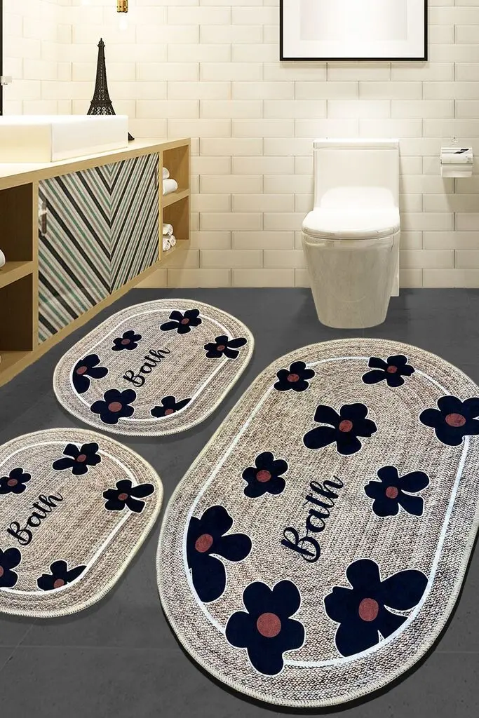 L'essentiel Maison Set prostirki za kupatilo Moole, 3 Komada, Šarena