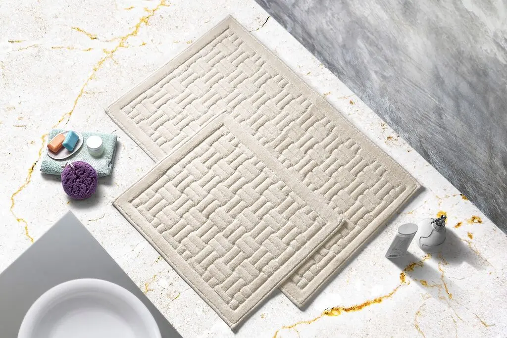 L'essentiel Maison Set prostirki za kupatilo Cottonkt 000014, 2 Komada, Krem