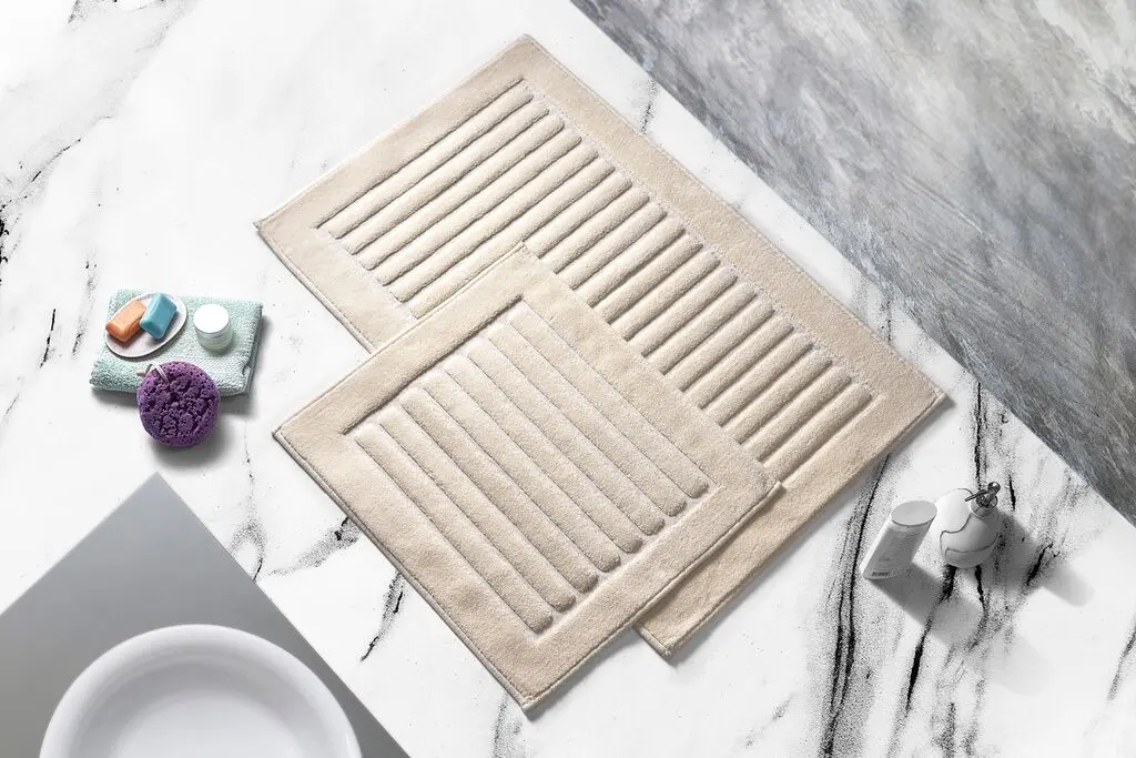 L'essentiel Maison Set prostirki za kupatilo Cottonkt 000055, 2 Komada, Krem