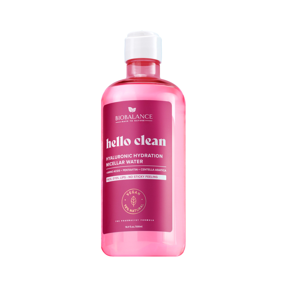BIOBALANCE Hello Clean Hyaluronic Hydration Micellar Water 500 ml