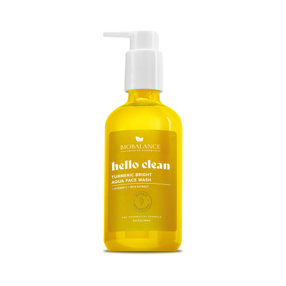 BIOBALANCE Hello Clean Tumeric Bright Aqua Face Wash 250 ml
