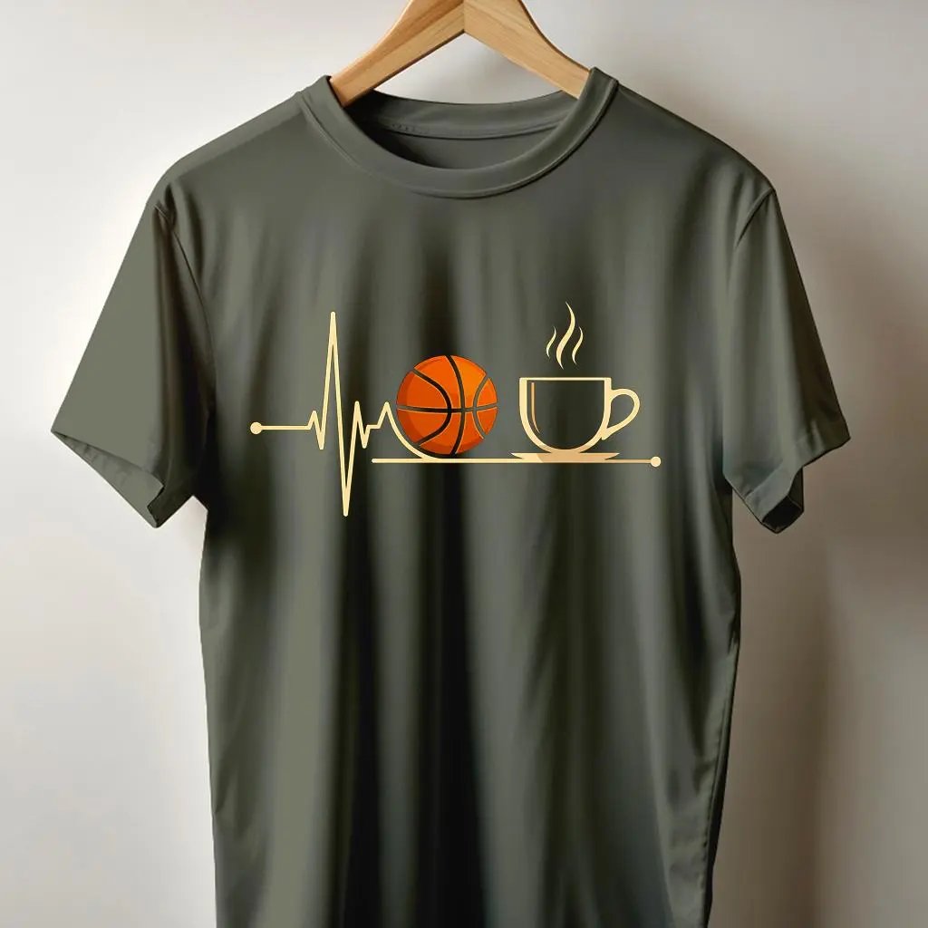 Camiseta Muška majica sa štampanim printom Cam 4010, Maslinasta