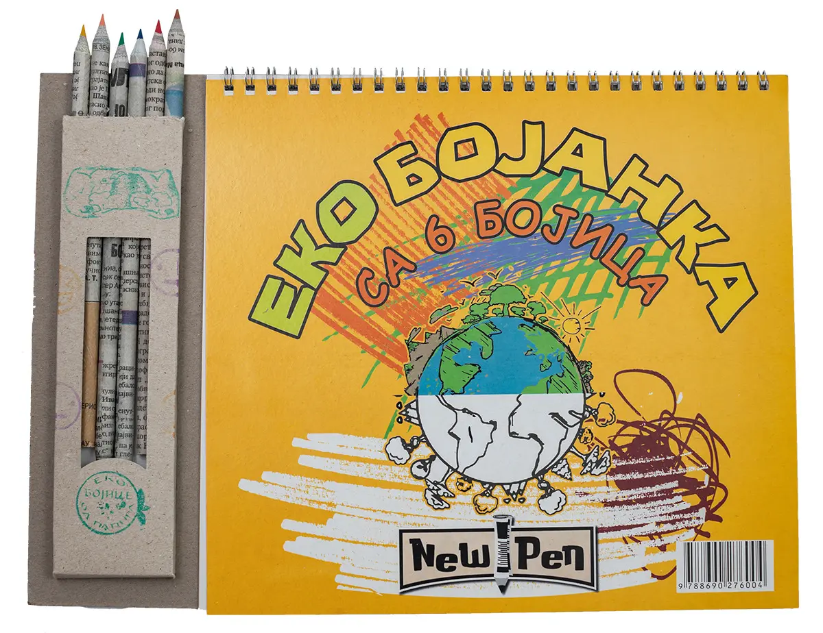 NEWPEN Bojanka sa 6 bojica Eco