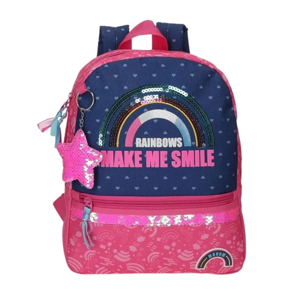 Movom Ranac za vrtić Glitter rainbow, Roze