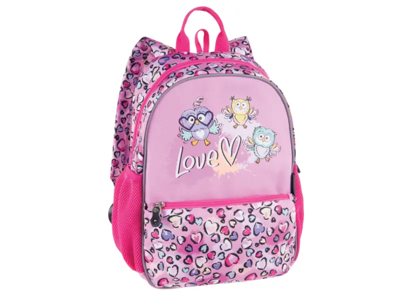 PULSE Ranac za vrtić za devojčice JUNIOR OWL LOVE roze