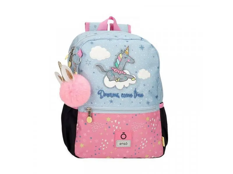 ENSO Ranac za devojčice 32 cm 9482321 plavo roze