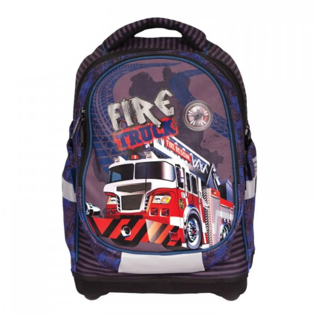 Scool Ranac za dečake Fire Truck, Anatomski, Crni