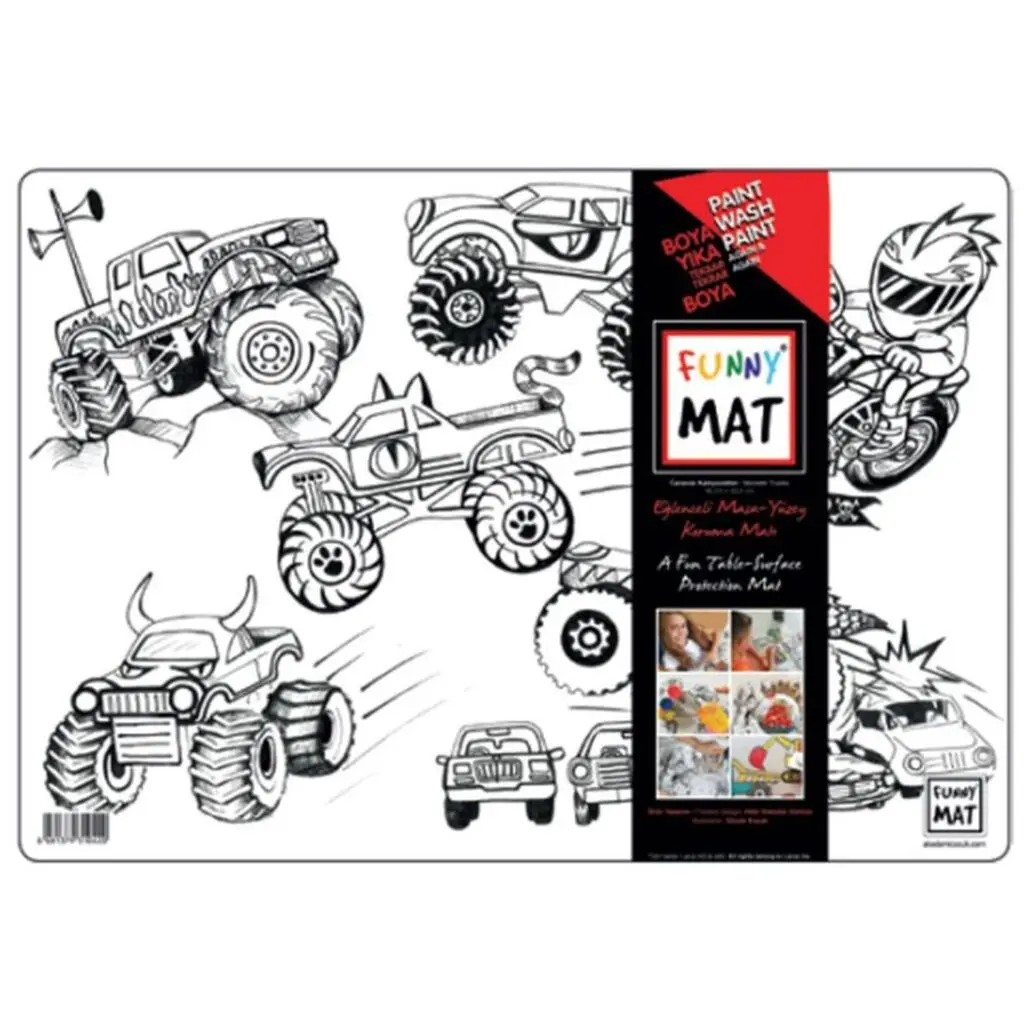 Funny Mat Podmetač za sto i bojanka, Monster Truck