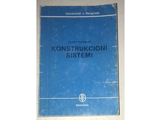 Konstrukcioni sistemi-Jovo Todorović
